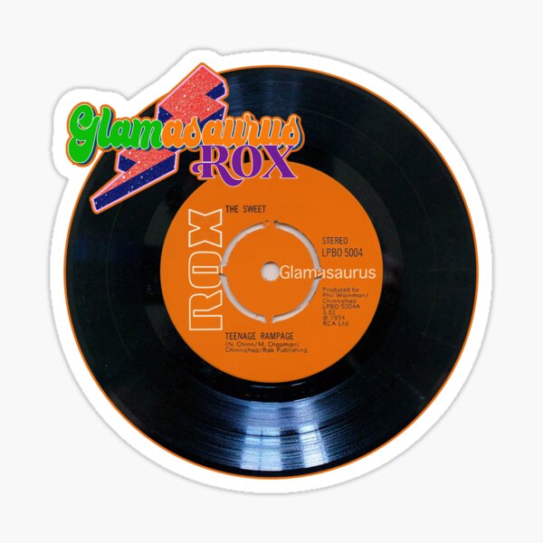 "Glamasaurus Rox Rampage" Sticker for Sale by DavyT777 | Redbubble