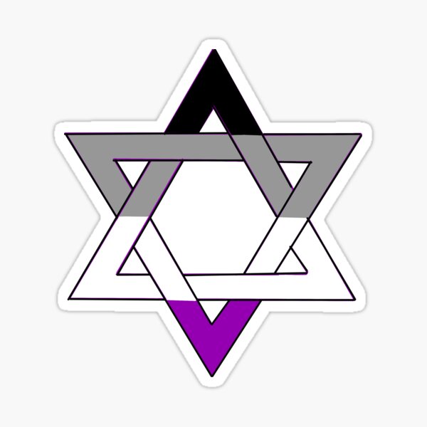 "Asexual Magen David" Sticker for Sale by glitterfluid | Redbubble