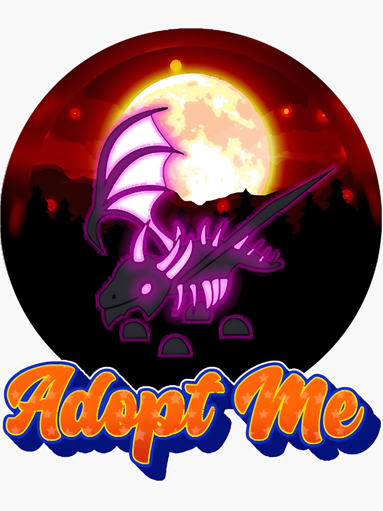 "Adopt Me Neon Shadow Dragon Classic " Sticker for Sale by siyasiwelex ...