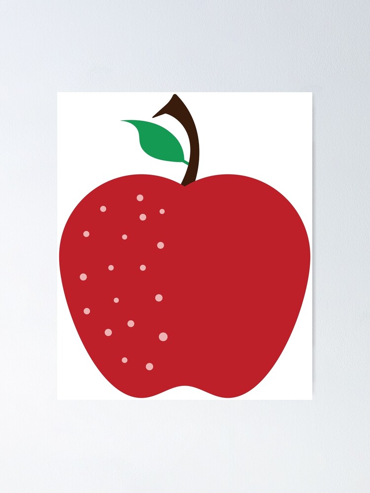 "Simple red apple" Poster for Sale by BondeelArts | Redbubble