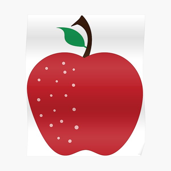 "Simple red apple" Poster for Sale by BondeelArts | Redbubble
