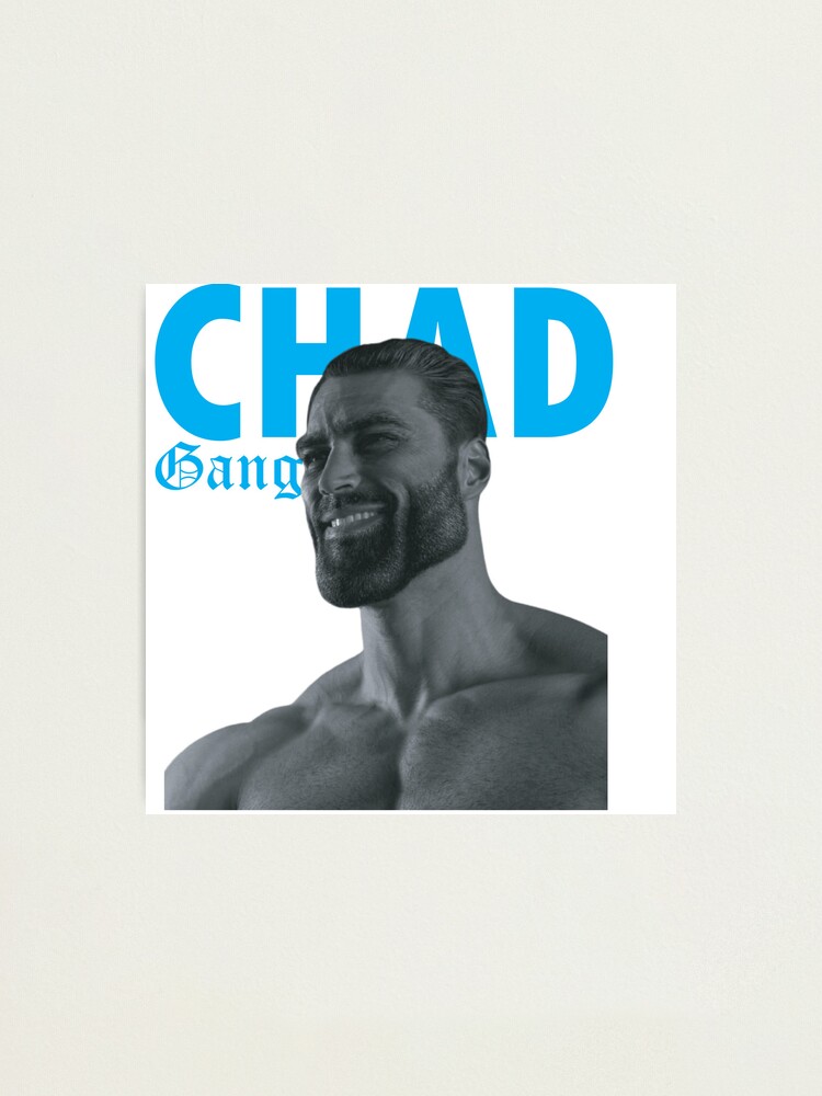 "giga chad meme" Photographic Print for Sale by redbubblejo | Redbubble