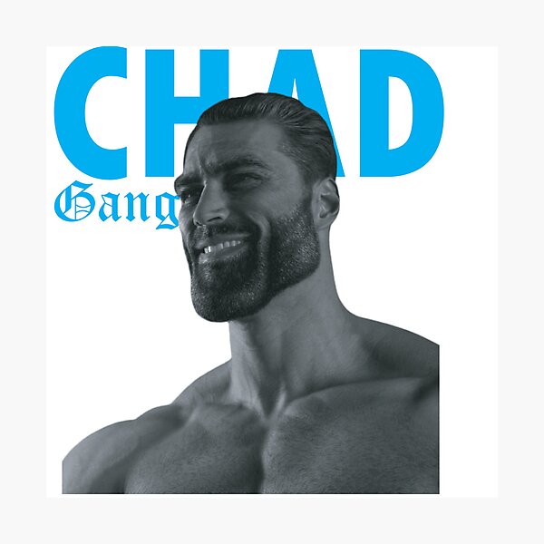 "giga chad meme" Photographic Print for Sale by redbubblejo | Redbubble