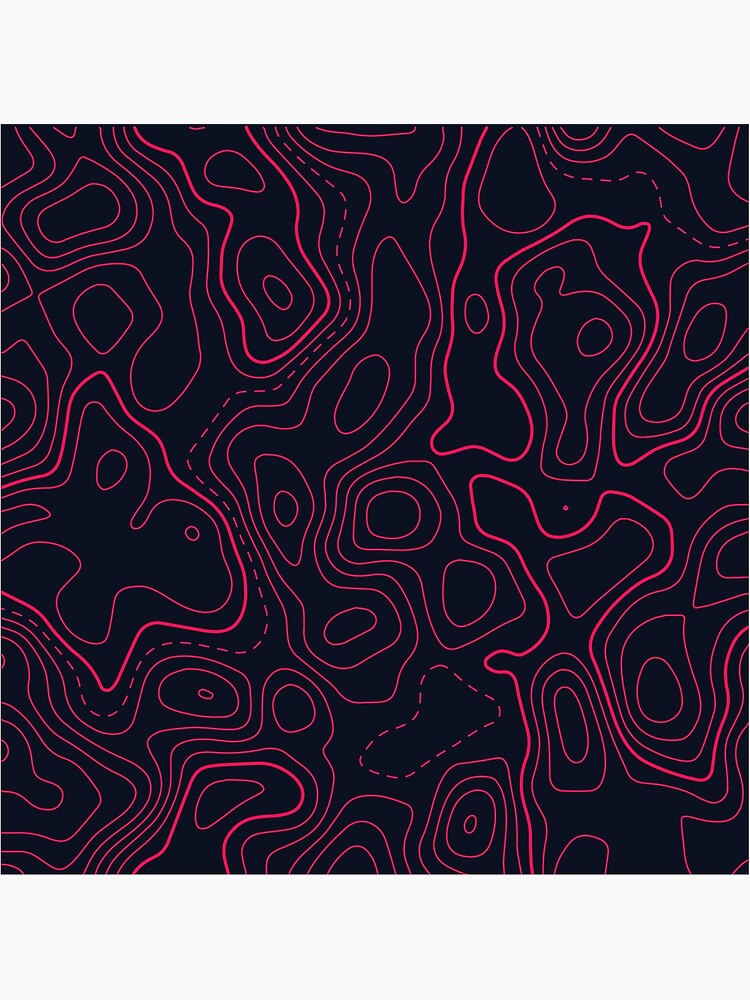 "Topographic map design in red color" Poster for Sale by GLOTORE ...