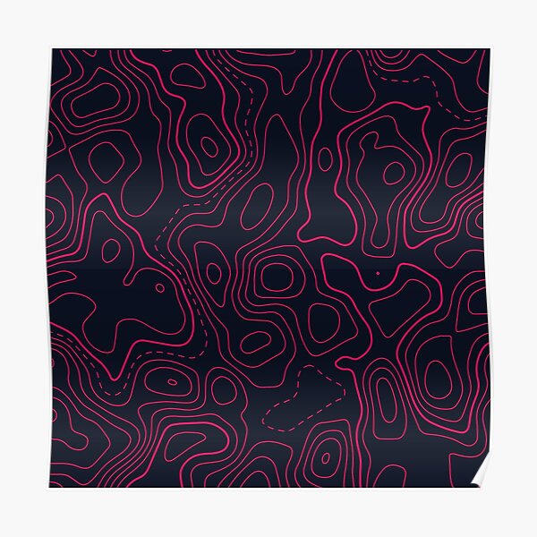 "Topographic map design in red color" Poster for Sale by GLOTORE ...