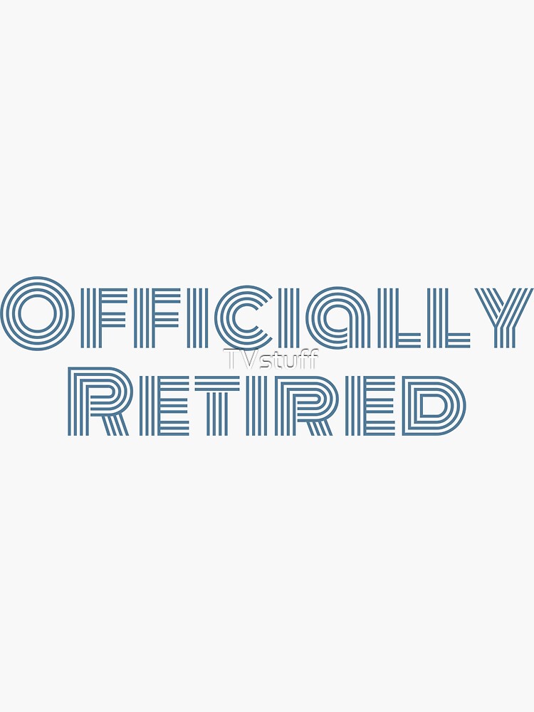"Officially retired number 1" Sticker for Sale by TVstuff | Redbubble