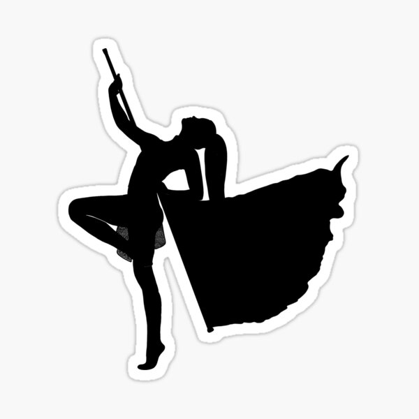 "Color guard flag silhouette " Sticker for Sale by imgpine610 | Redbubble