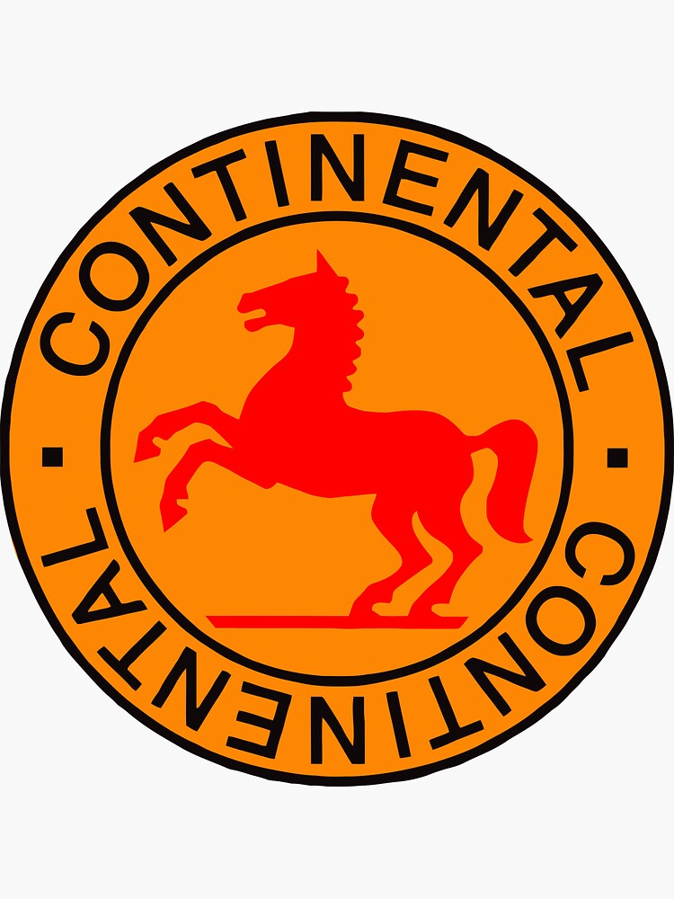 "continental red orange" Sticker for Sale by candrajopanew | Redbubble