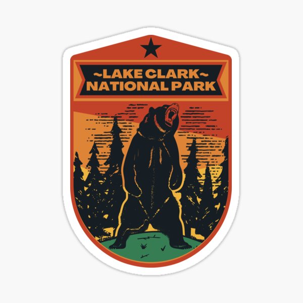 "Lake Clark National Park" Sticker for Sale by retrotravelart | Redbubble