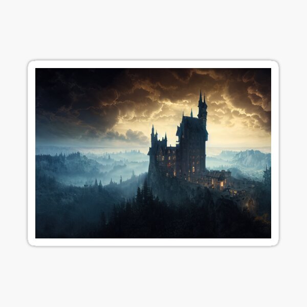 "Gothic Castle" Sticker for Sale by Rezzmoji | Redbubble