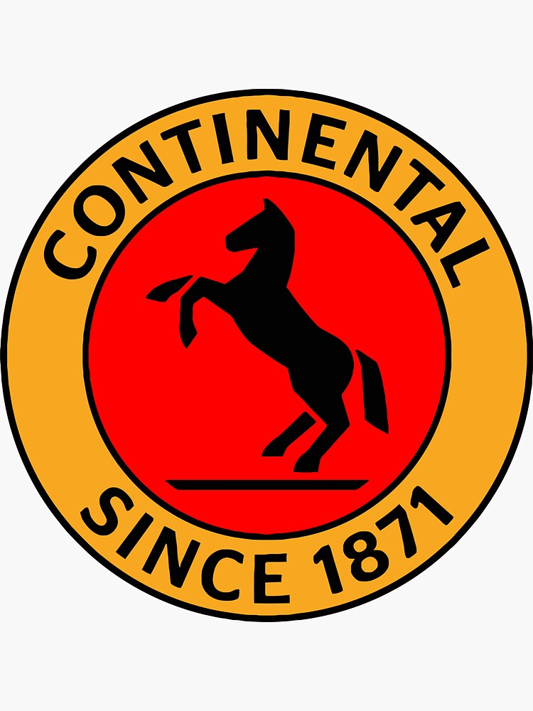 "continental since 1871 red" Sticker for Sale by candrajopanew | Redbubble