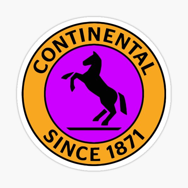 "continental since 1871 purple" Sticker for Sale by candrajopanew ...