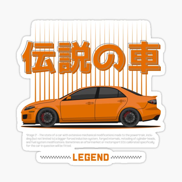"Tuner Orange 6 MPS JDM" Sticker for Sale by goldentuners | Redbubble