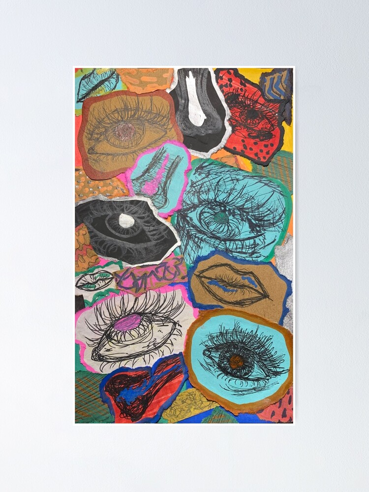"Multiple eye and face feature collage " Poster for Sale by Ks-Creation ...