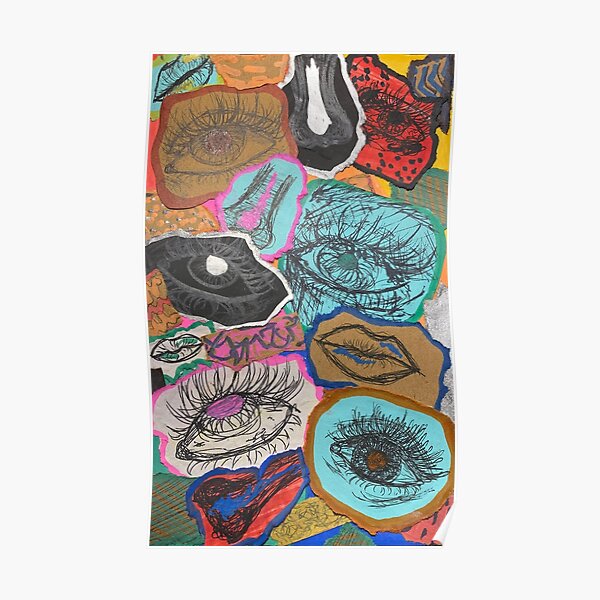 "Multiple eye and face feature collage " Poster for Sale by Ks-Creation ...