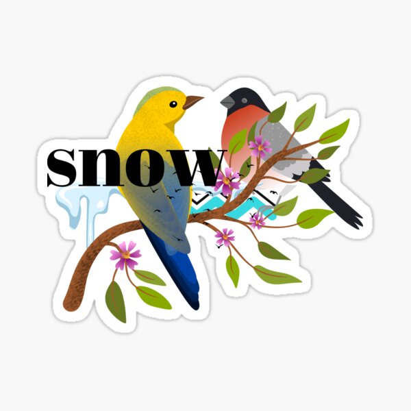 "Snowbird" Sticker for Sale by mericka | Redbubble