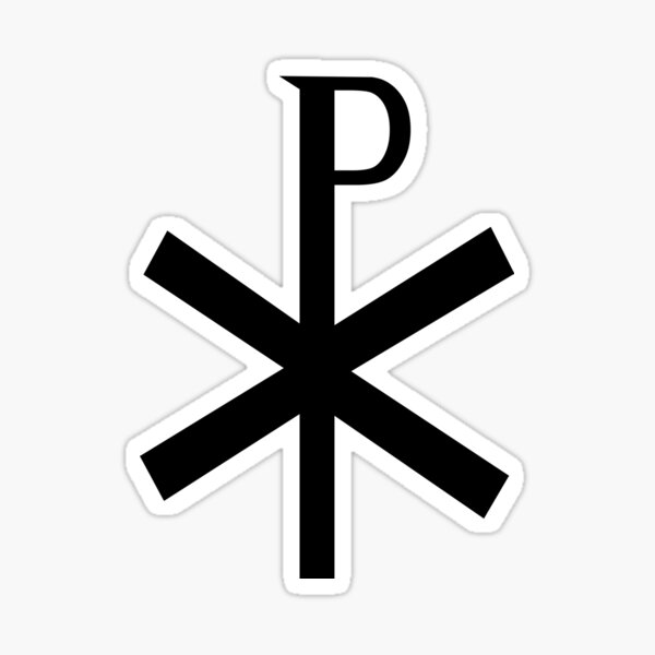 "Chi Rho - Early Christian Symbol " Sticker by Blackbeardghost | Redbubble