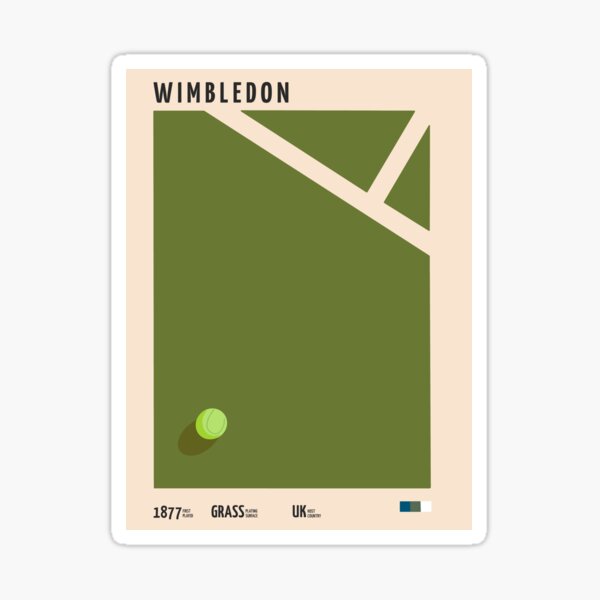 "Tennis wimbledon" Sticker for Sale by Tropicalplant | Redbubble