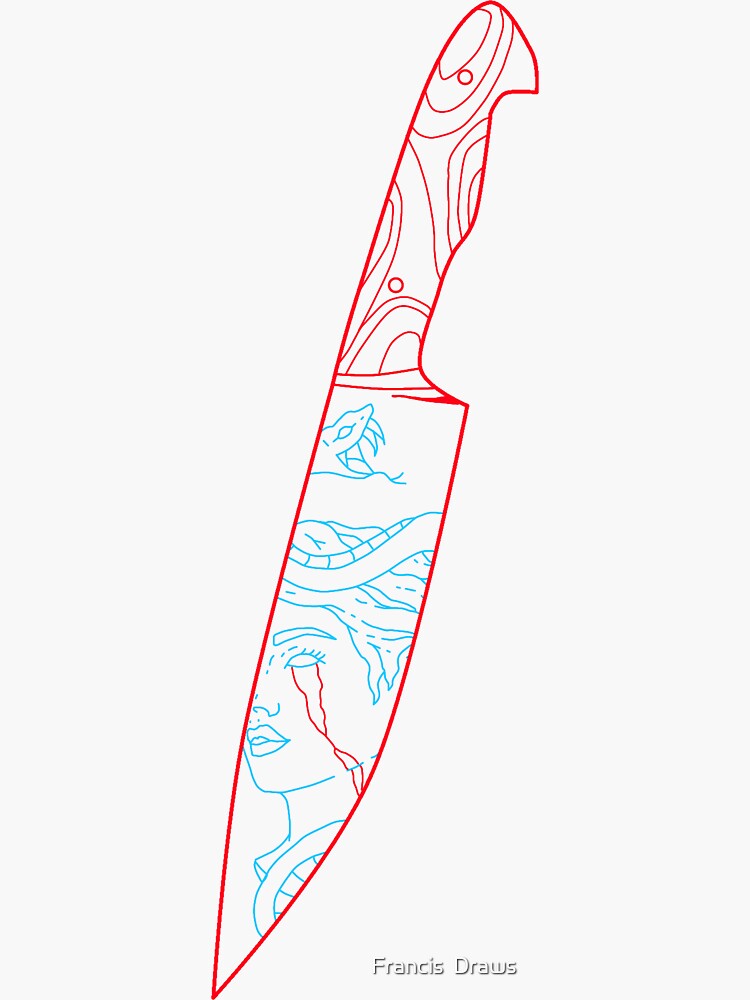 "Back stabbed " Sticker for Sale by Francis Draws | Redbubble