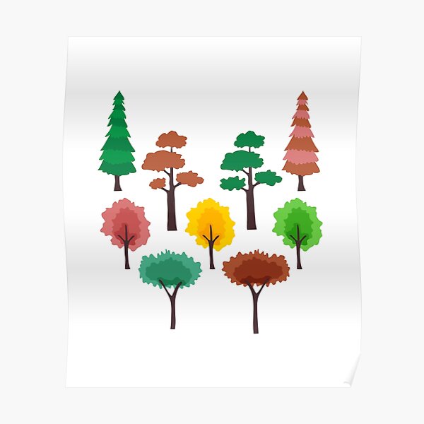 "seasonal forest - tree color" Poster for Sale by Ghizlane08 | Redbubble