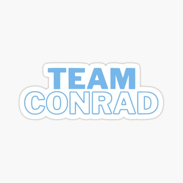 "Team Conrad" Sticker for Sale by Aleziakh | Redbubble