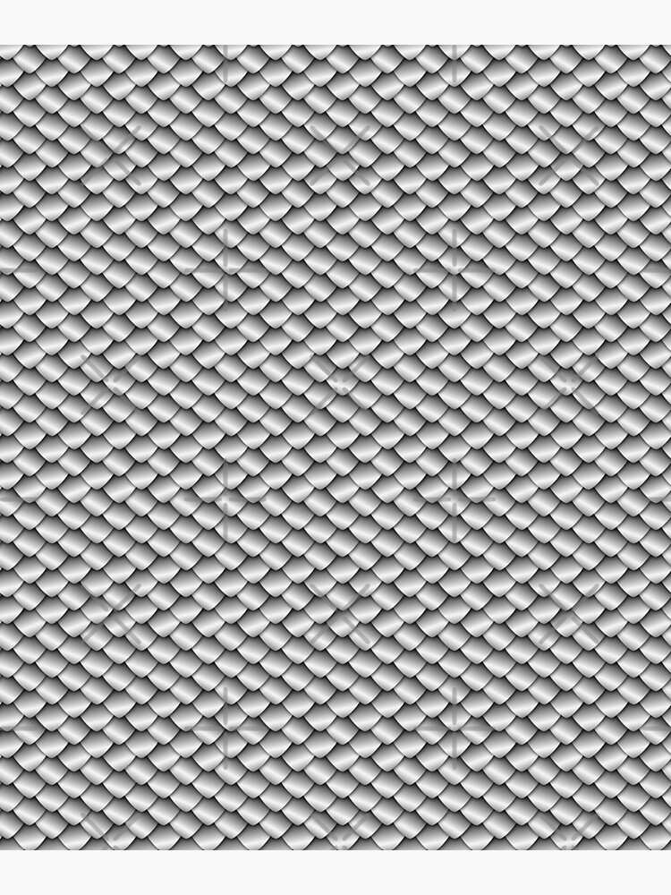 "Reptile Skin Dragon Scales Armor in Metallic Silver Effect " Sticker ...