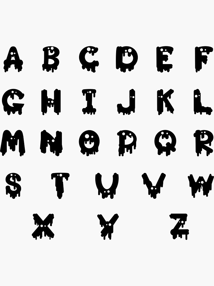 "Halloween Spooky Alphabet Sticker Set" Sticker for Sale by ...