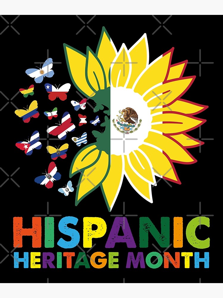 Póster «Mes Nacional de la Herencia Hispana Girasol Todos los países ...