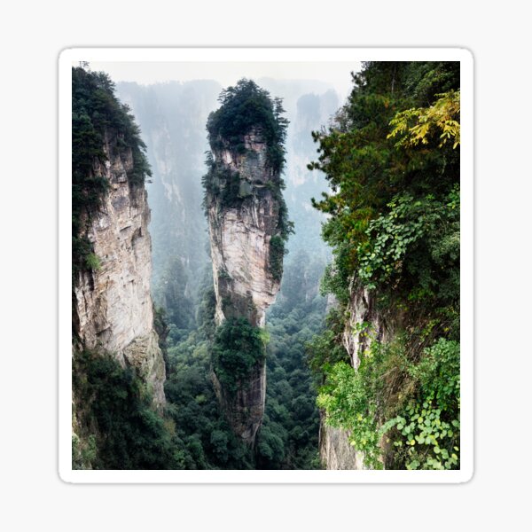 "Mountain spire in Zhangjiajie National Forest Park China art photo ...