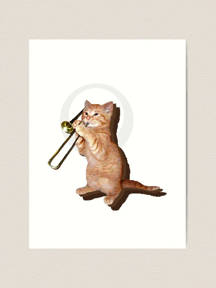 Cat Playing Trombone