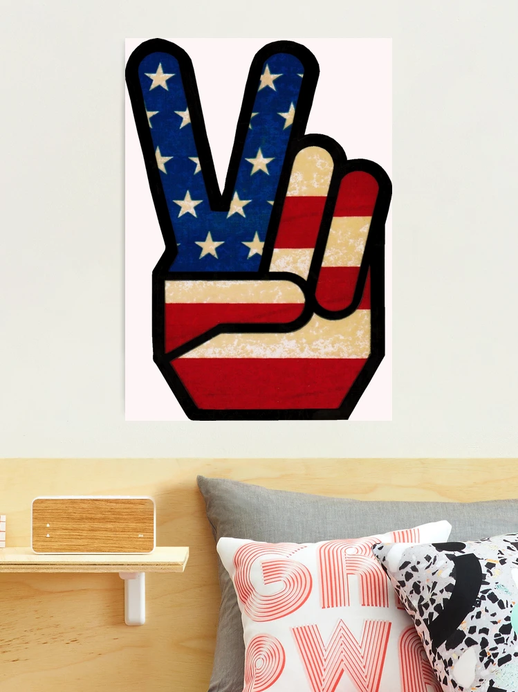 Vintage American Flag Peace