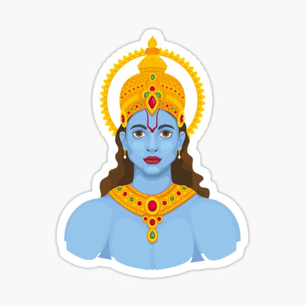 "Jai Shri Ram " Sticker for Sale by SacredSurrealA | Redbubble