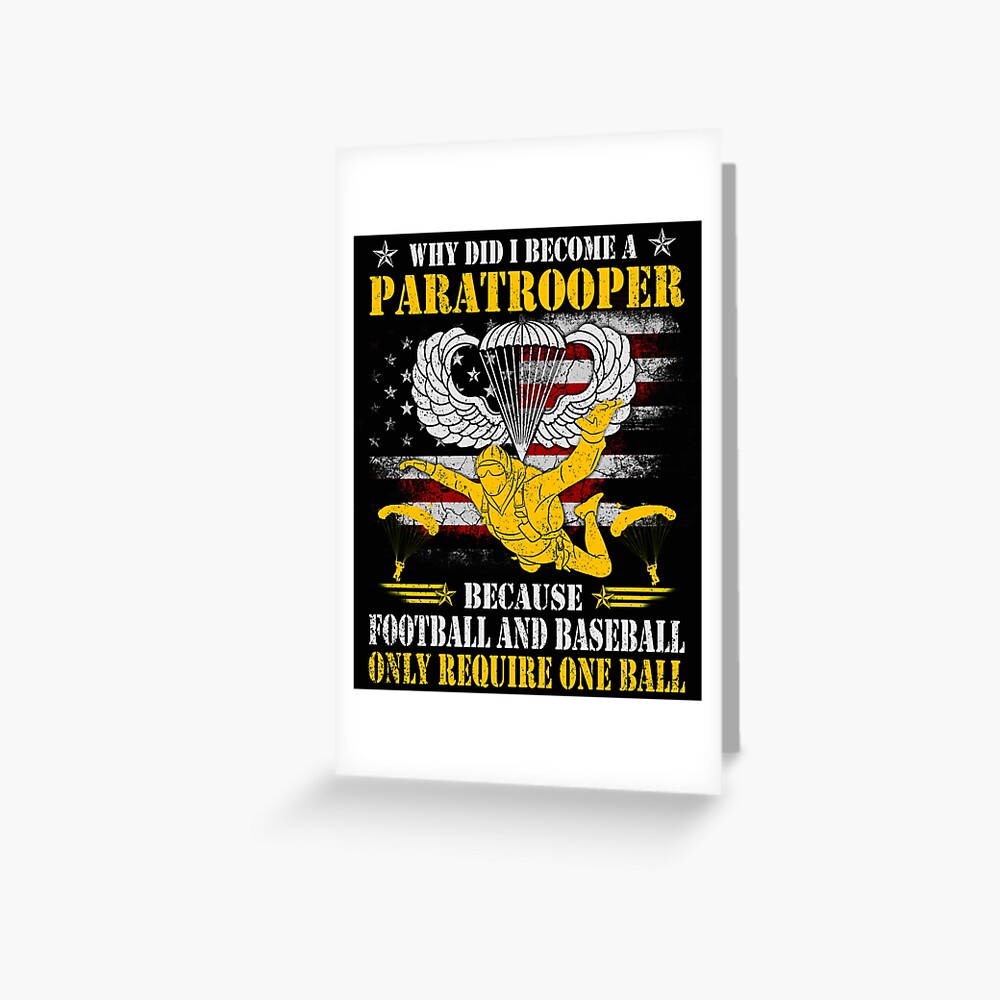 "Funny 82nd 101st Airborne Paratrooper Military Active" Greeting Card ...