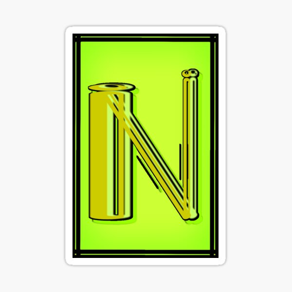 "The Alphabet The letter N" Sticker for Sale by cradox | Redbubble