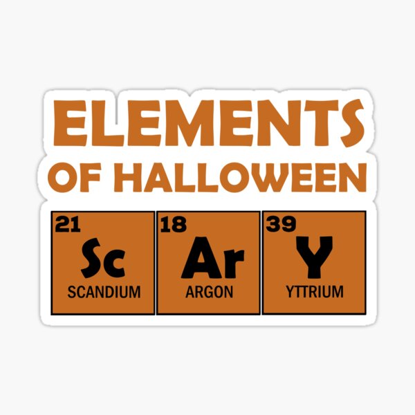 "Elements of Halloween Scary-Chemistry halloween costume for teachers ...