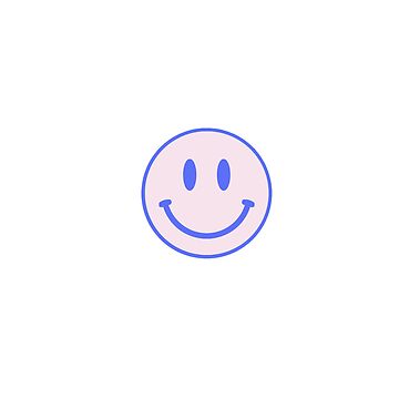 "Blue and Pink Smiley Face " Sticker for Sale by samanthaprice | Redbubble