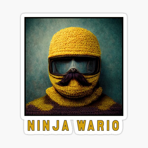 "Ninja Wario" Sticker for Sale by JeffLarose | Redbubble