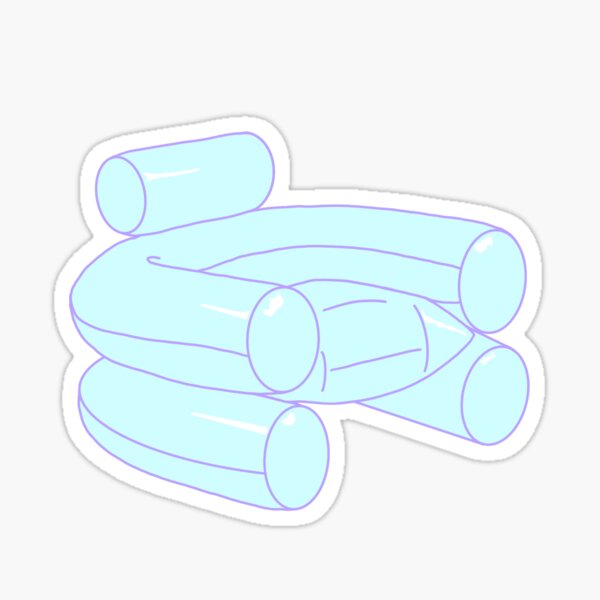 "Mid Century Modern Blow Inflatable Chair" Sticker for Sale by sunny-gf ...