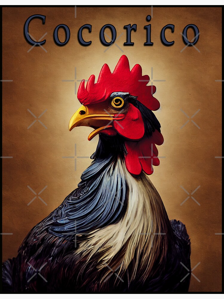 "Cocorico the french rooster" Sticker for Sale by JeffLarose | Redbubble