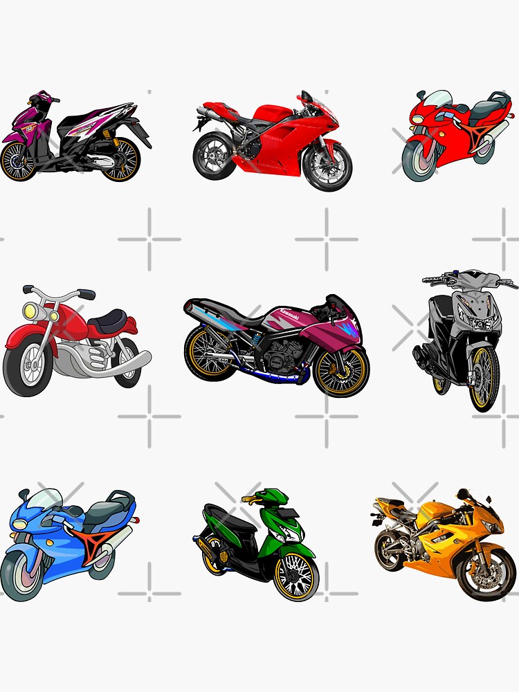 "Stickers For Laptop Motorcycle Pack" Sticker for Sale by Suraj0285 ...