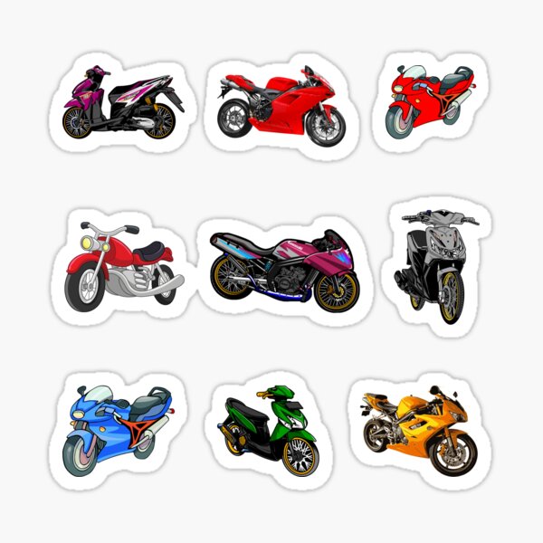 "Stickers For Laptop Motorcycle Pack" Sticker for Sale by Suraj0285 ...