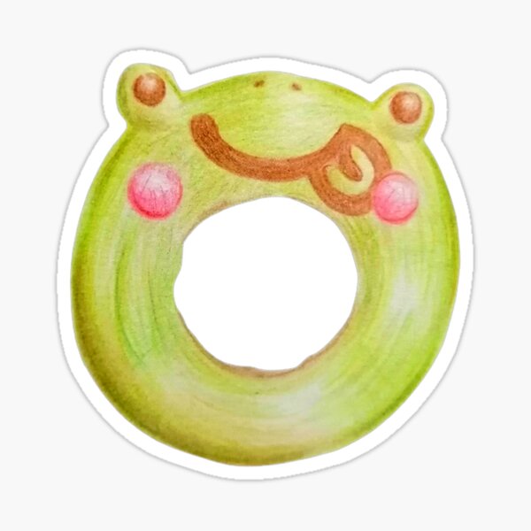 "Kawaii cute frog donut " Sticker for Sale by Akali999 | Redbubble