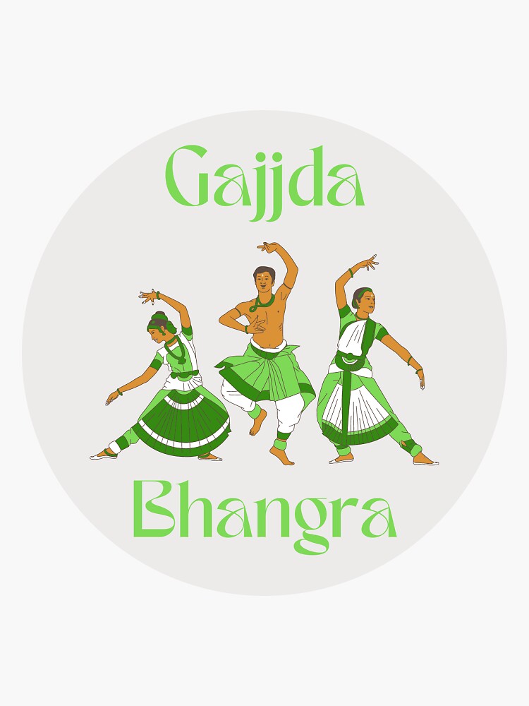 "Gajjda Bhangra Green Costumes" Sticker for Sale by Blue-Hayze | Redbubble