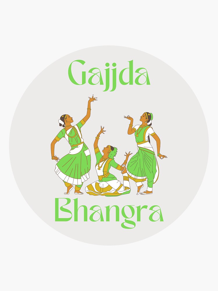 "Gajjda Bhangra Green Costume" Sticker for Sale by Blue-Hayze | Redbubble