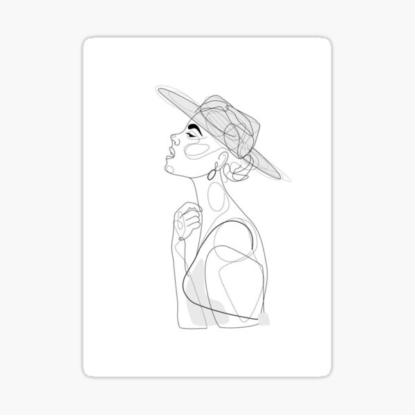 "Line Art" Sticker for Sale by LineArtShop01 | Redbubble