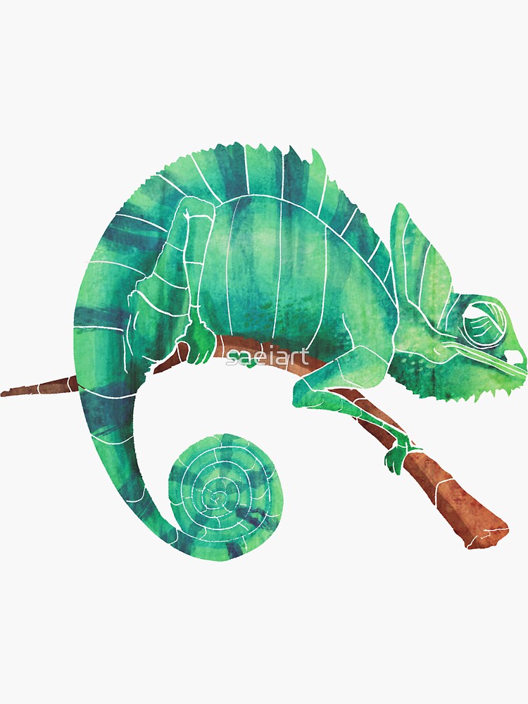 "Chameleon " Sticker for Sale by saeiart | Redbubble