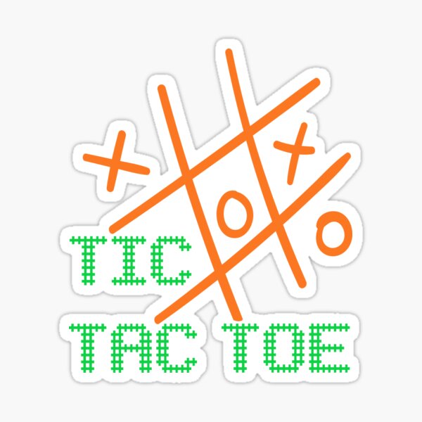 "tic tac toe game" Sticker for Sale by fatimasuleman16 | Redbubble