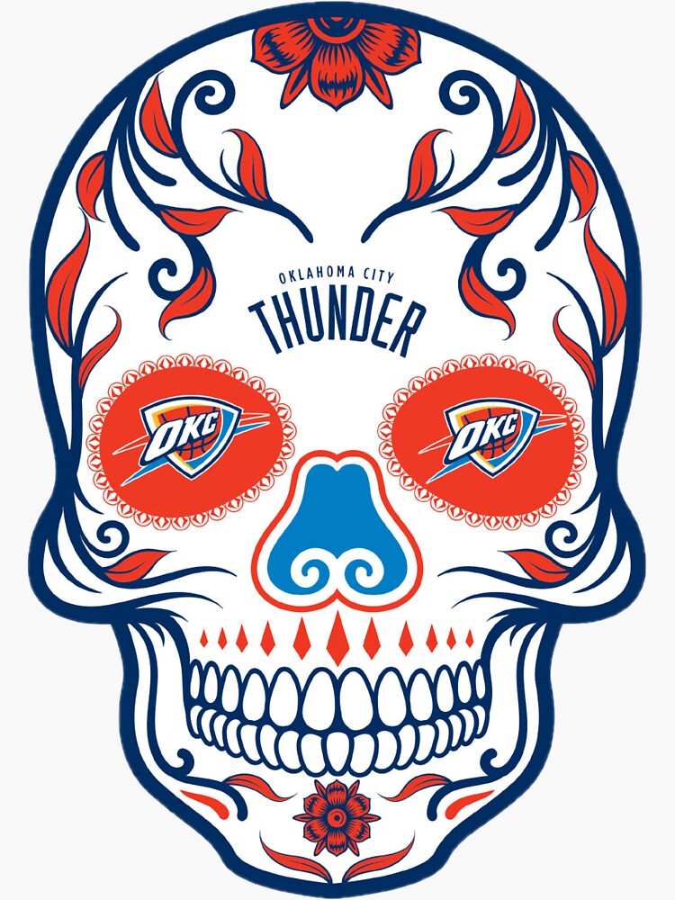 " oklahoma city thunder sticker" Sticker for Sale by melidagal | Redbubble