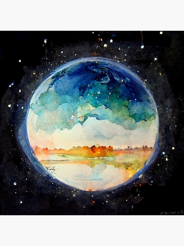 "The Earth overlooked Space background twinkling starlight" Poster for ...