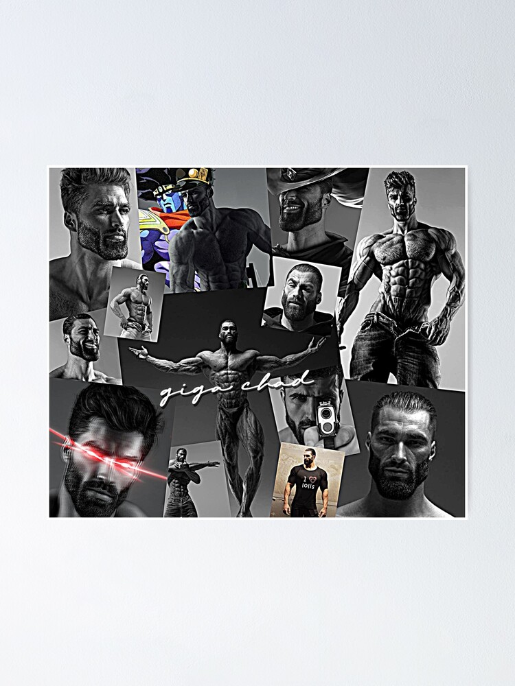 "giga chad" Poster for Sale by Deepak Sharma | Redbubble